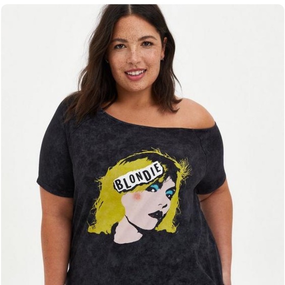 torrid | Tops | Torrid Blondie Black Wash Offshoulder Tee | Poshmark